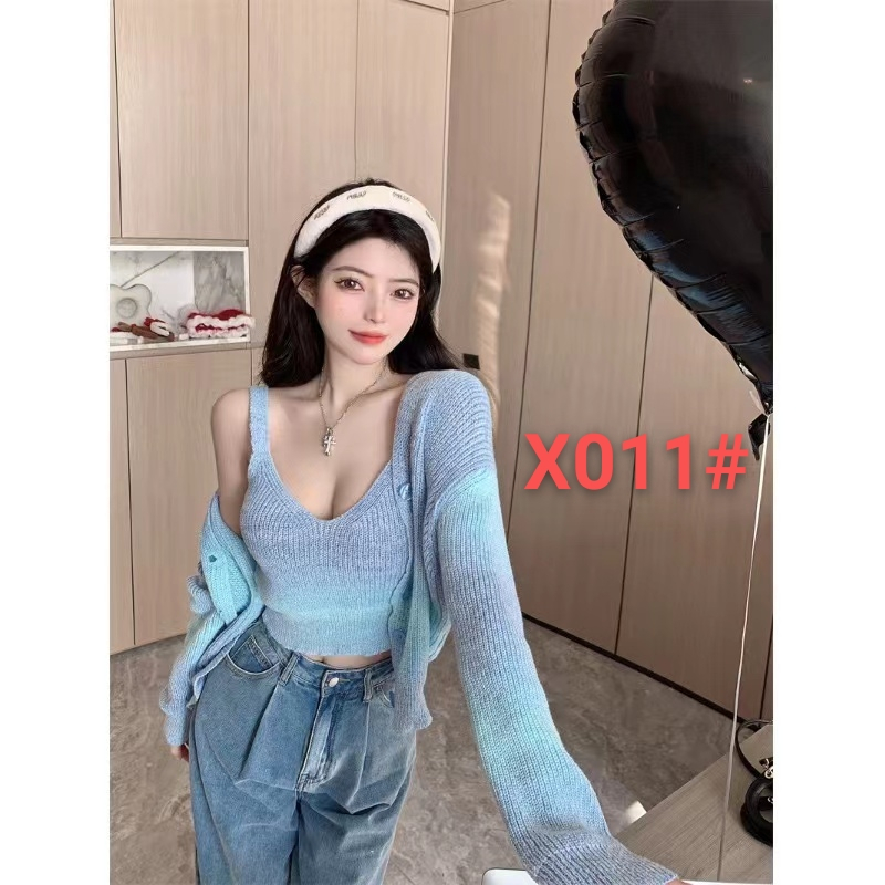 AS ELEGANT Winter Full Sleeve Short Knitted Top Women Striped Knitted Sweater Clothes X011 ...