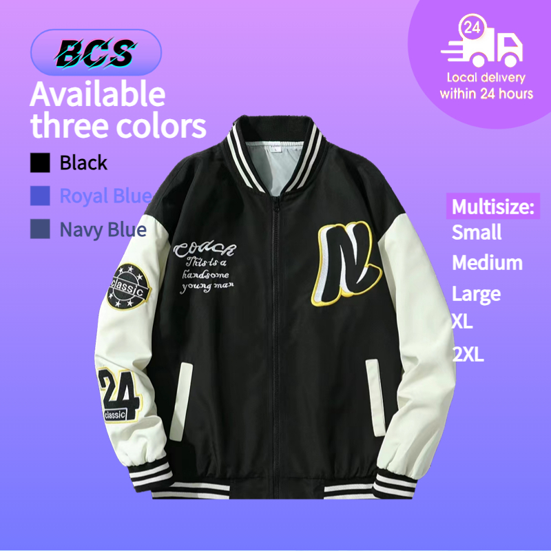 【COD】BCS High Quality American Varsity Jacket Fashion Unisex Casual ...