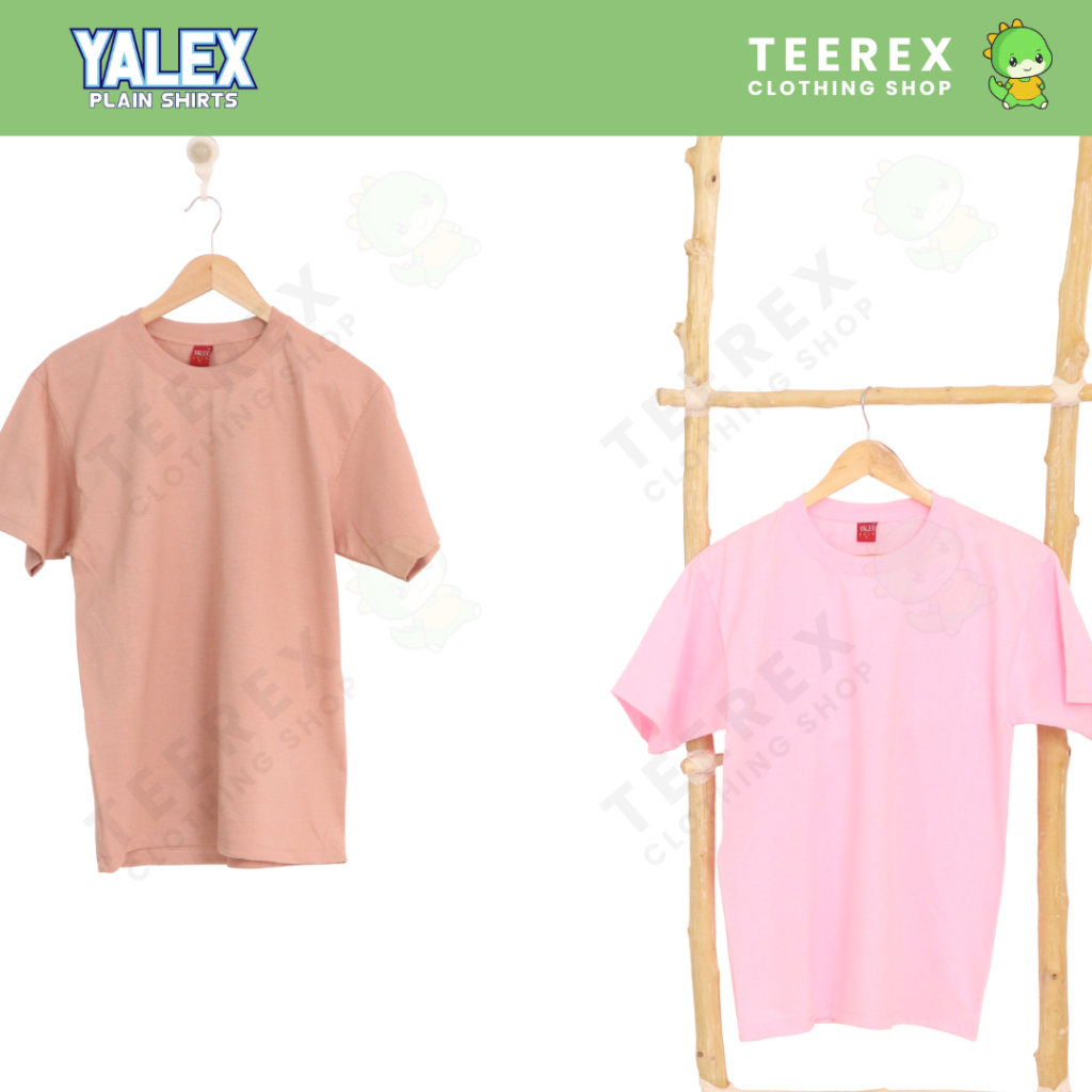 YALEX PLAIN SHIRT (RED LABEL) SHADES OF BLUE (PINK AND PEACH) | Shopee ...