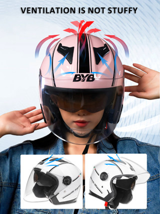 Anak ICC Sticker Original Helmet Half Face Dual Visor Motorcycle Unisex ...