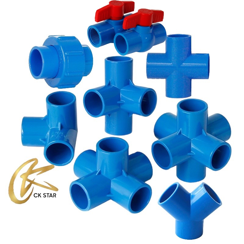 PVC BLUE FITTINGS 1/2" 3/4'' 1'' BALL VALVE'' 3 WAY'' 4 WAY'' 5 WAY'' 6 WAY'' UNION PATENTE ...