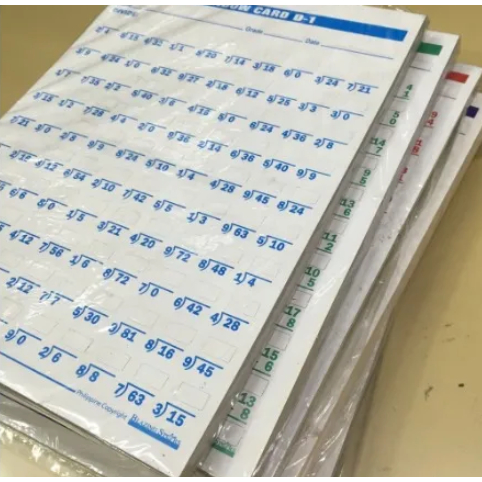 Window Card Sold per 4pcs/Set (Multiplication, Subtraction, Division ...