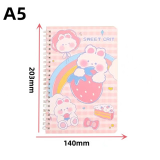 A5 Cartoon Coil Notebook Spiral Landscape aesthetic notepad Student ...