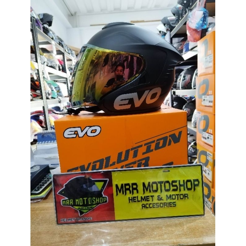 Evo RX5 matte black halface helmet | Shopee Philippines