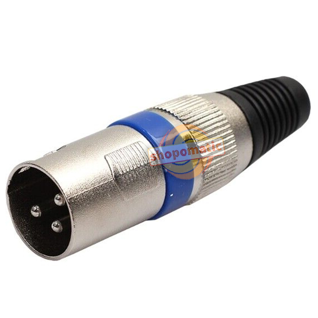 ⭐ XLR 3 Pin MIC Jack Plug Audio Microphone Cable Connector Male MIC Plug ⭐ | Shopee Philippines