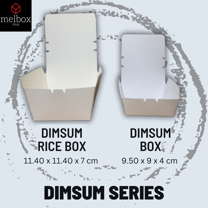 [50 pcs] White Dimsum Dimsum Rice Takoyaki Disposable Paper Box ...