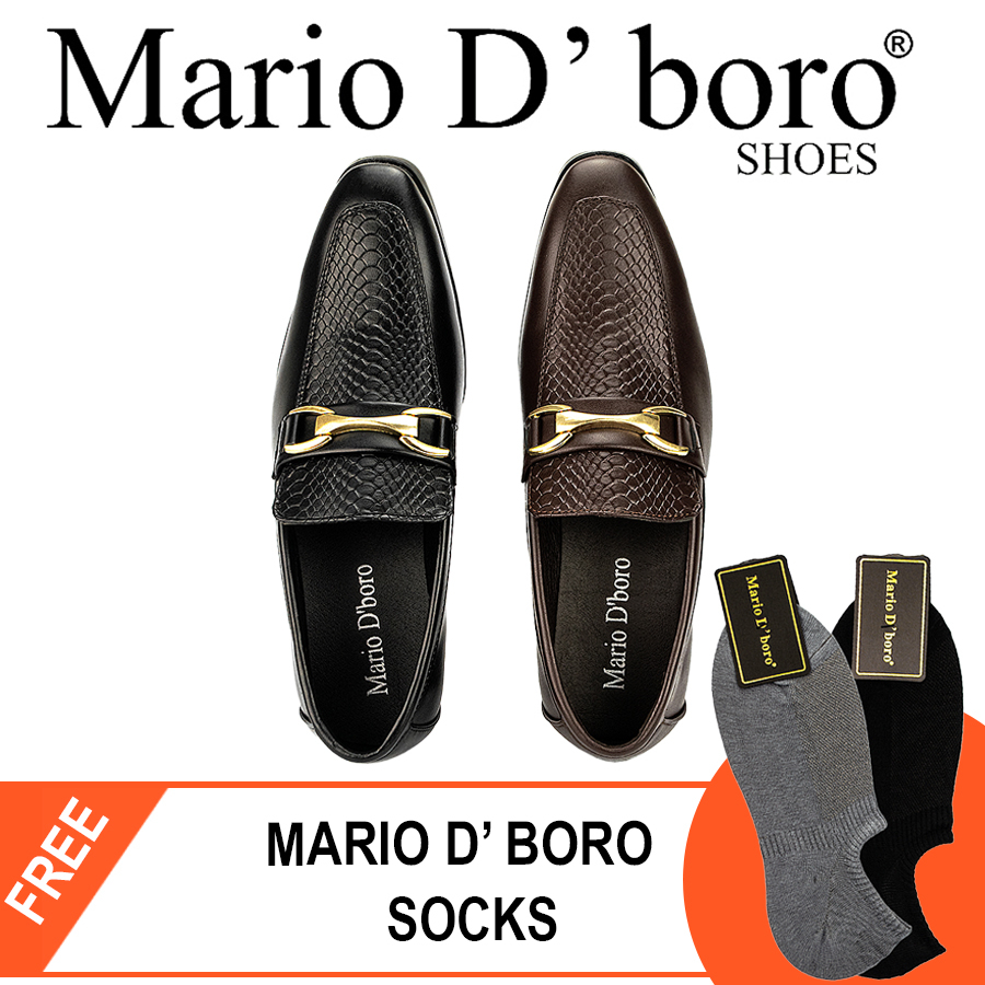 Mario D' Boro Men's Formal Shoes Slip On Mw 22677 Black/Dark Brown C32 ...
