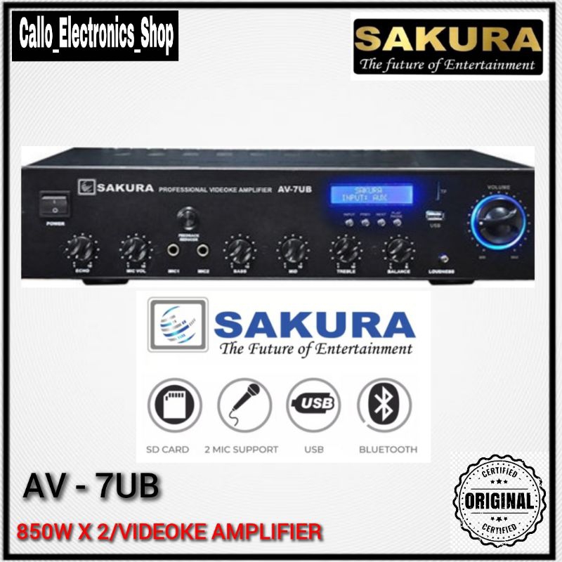 Original Sakura AV 7UB 850W X 2 Videoke Professional Audio Amplifier | Shopee Philippines