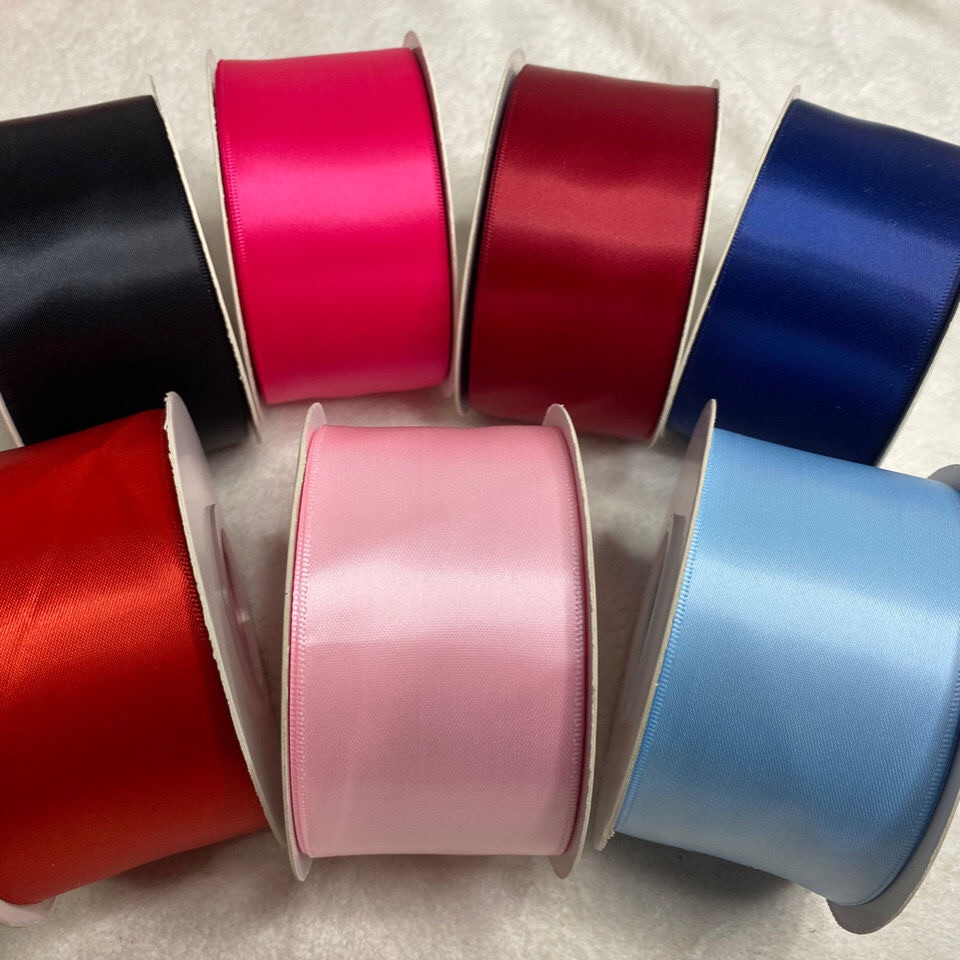 5cm Plain Satin Ribbon Gift Roll Packaging DIY Birthday Party ...