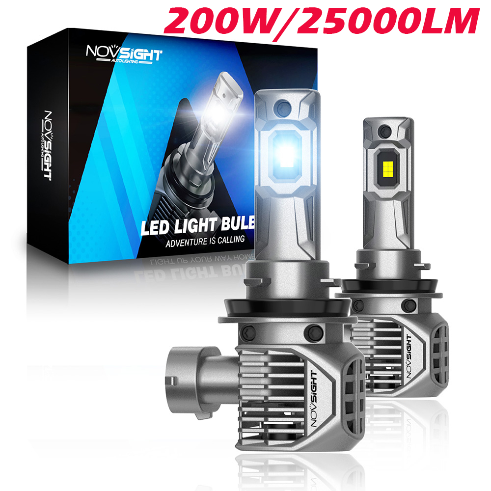 Novsight H4 H11 Car LED Headlight 120W 6000K 15000LM Super Bright A Pair of 2Pcs New F03 ...