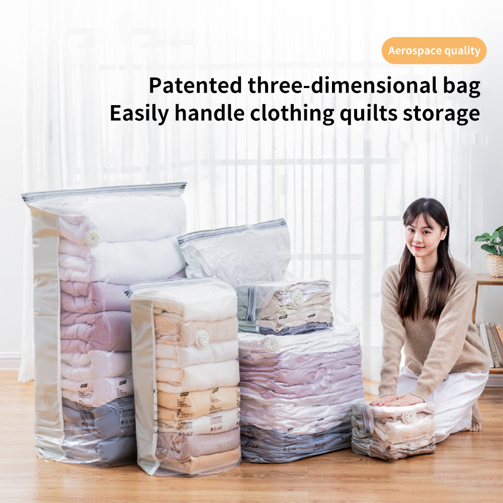 Vacuum Compression Storage Bag Without Pump Storage Bag Large Home ...