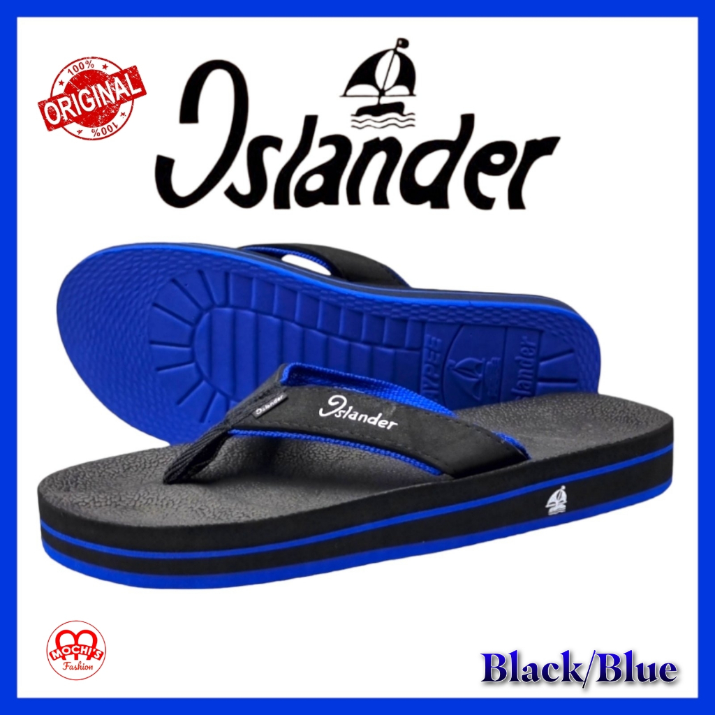 Islander 'Black/Blue' Men's Authentic and Original summer rubber ...