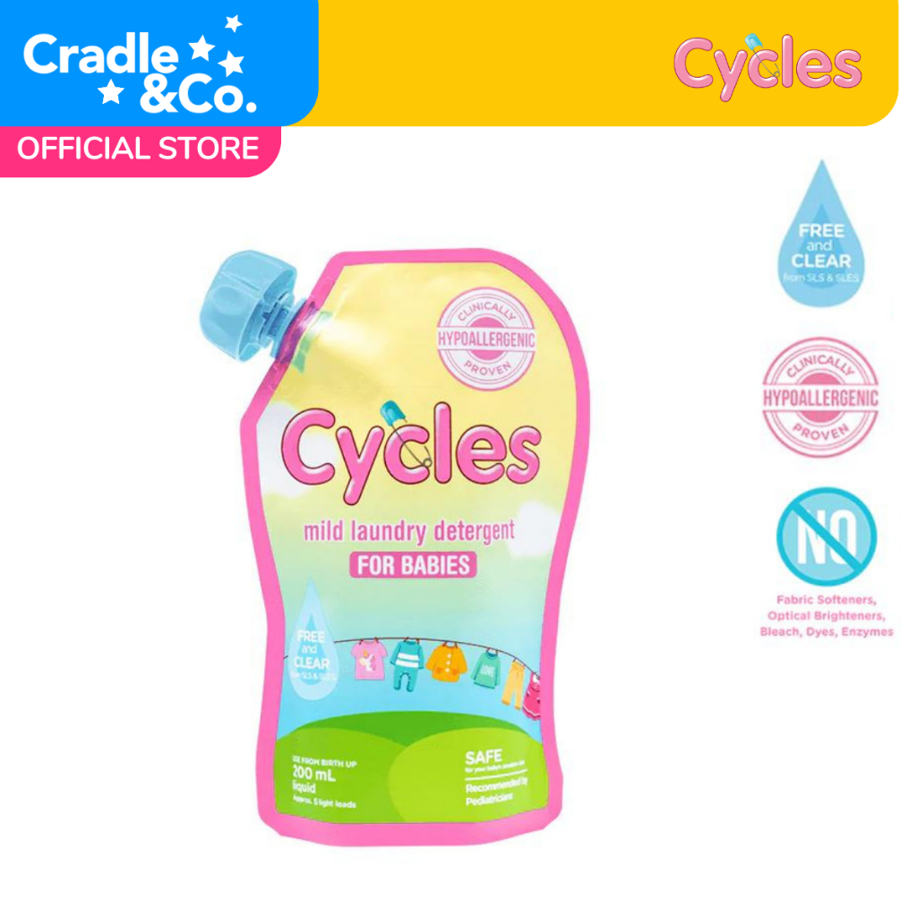 Cycles Mild Laundry Detergent 200ml | Shopee Philippines