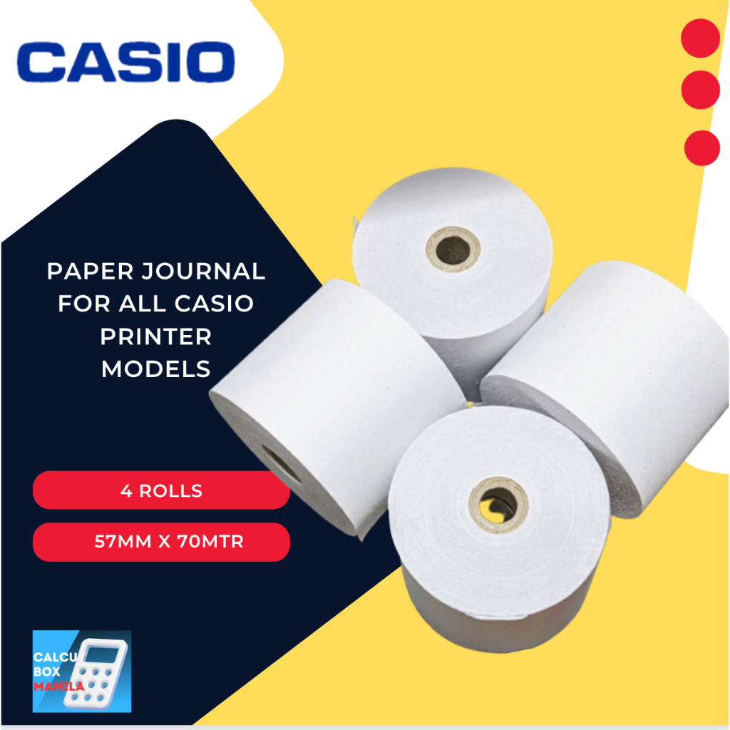 PAPER ROLL JOURNALS SET OF 4 - FOR ALL CASIO PRINTER CALCULATOR MODELS ...