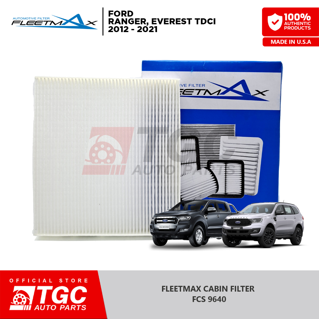 Fleetmax Cabin Filter / Aircon Cleaner FORD RANGER, EVEREST TDCi 2012 ...