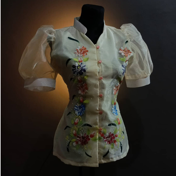 Filipiniana Top and Dress Embroidery Pina Organza | Shopee Philippines