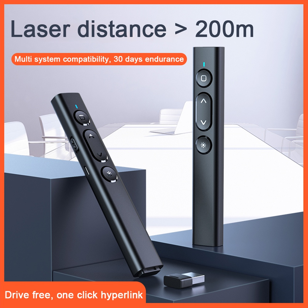 Wireless Pointer Presentation Rechargeable Clicker for PowerPoint Laser ...