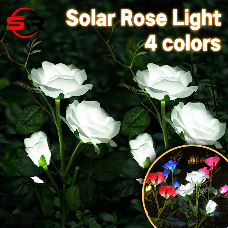 Rose Solar Light Outdoor Waterproof Decorative Lamp for Courtyard ...