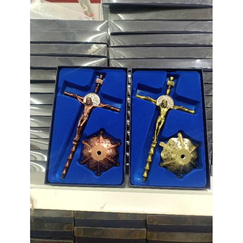 Crusifix standing metal 10inch | Shopee Philippines