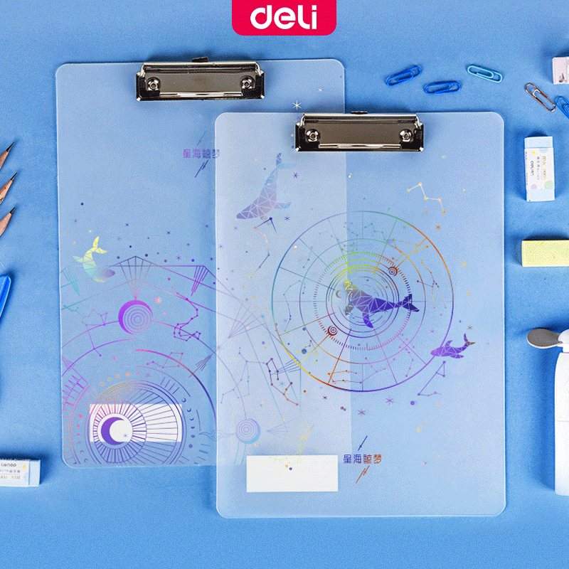 Deli A4 Clipboard Student Writing Pad Hard Board Clip Office School ...