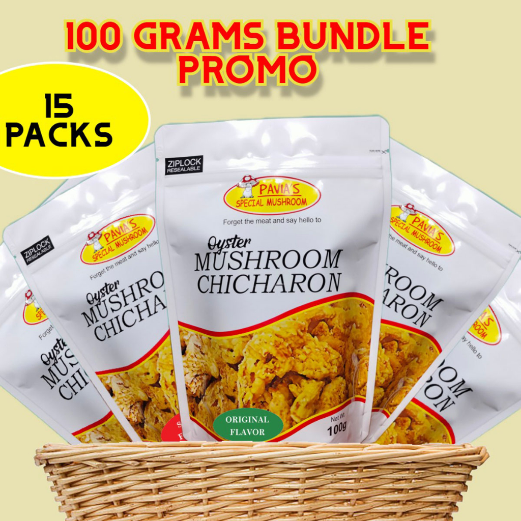 100GRAMS BUNDLE OF 15 PACKS MUSHROOM CHICHARON | Shopee Philippines