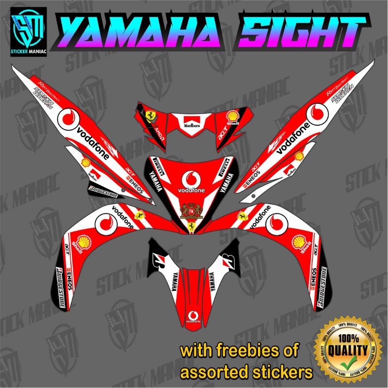 Yamaha Sight decals sticker, Laminated | Shopee Philippines
