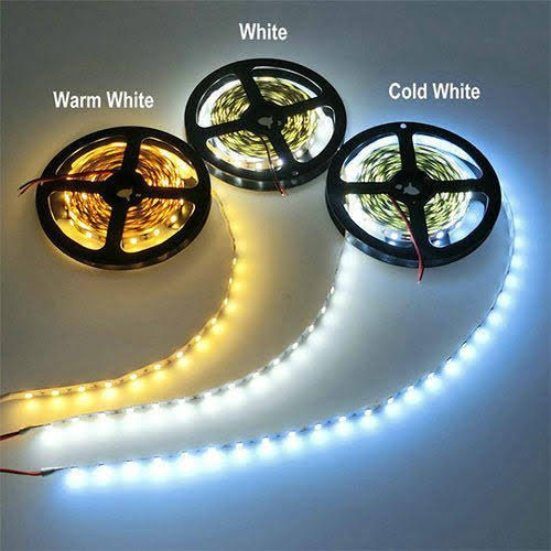 12v Led Strip (5 meters) white / warm / cold white , 5050 chip strip ...