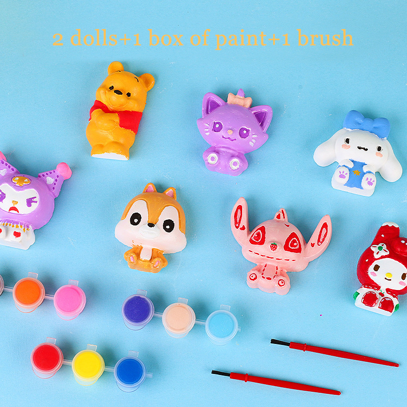 Plaster graffiti DIY paint drawing coloring Plaster Model Painting Set ...