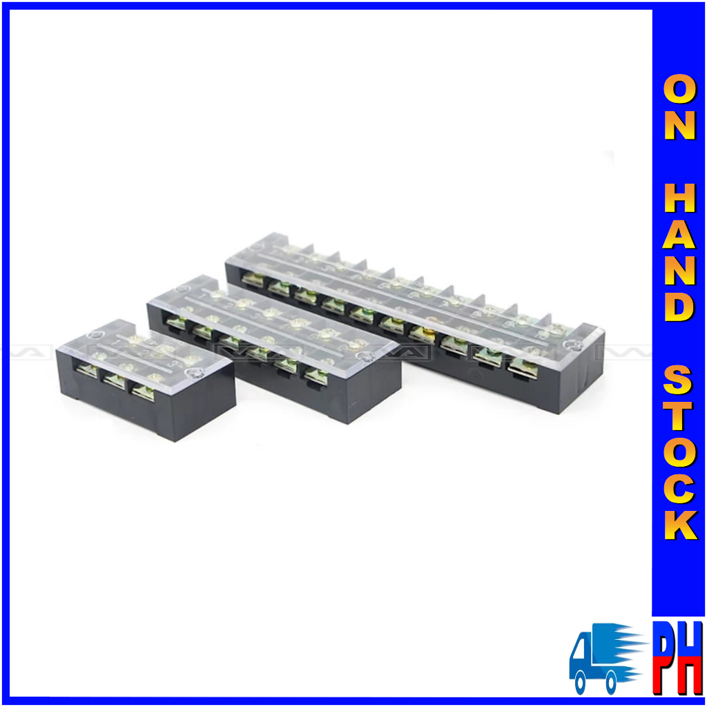 Terminal block 15A / 25A 4pins 6pins 8pins 10pins 12pins | Shopee ...
