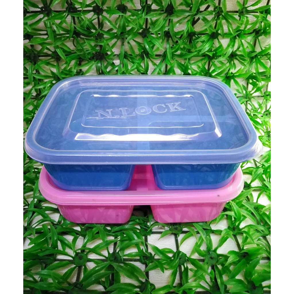 KES 9924 NEWLAND plastic lunch box with 3 compartment transparent and ...