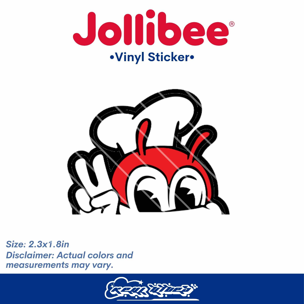 Jollibee Peeking Sticker funny meme spoof Vinyl Peeker Stickers ...