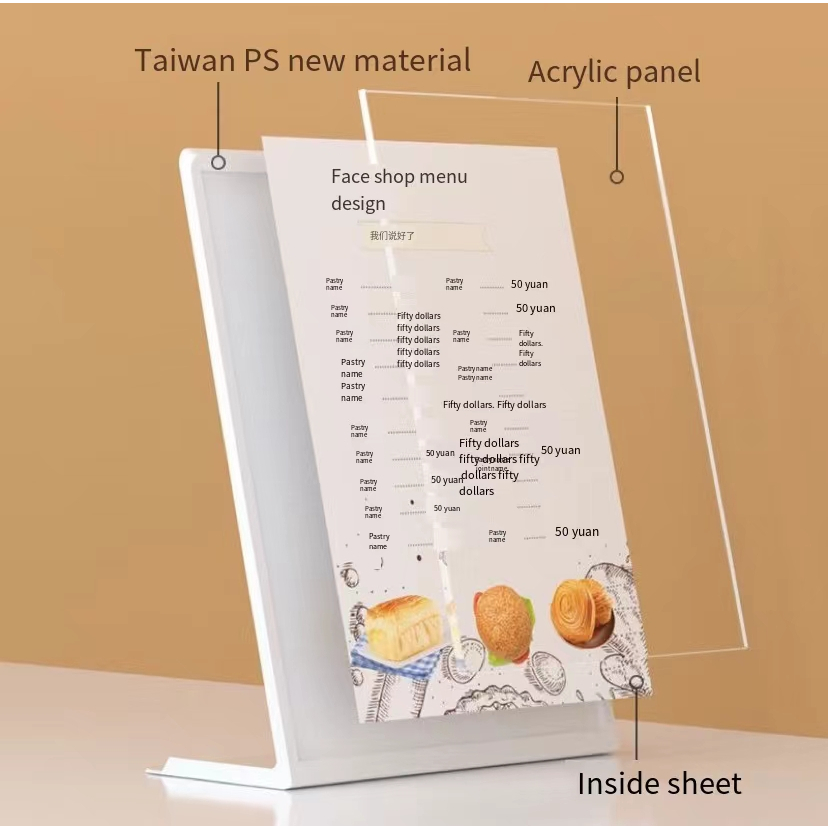 Restaurant desktop display billboard milk tea shop menu price sign ...