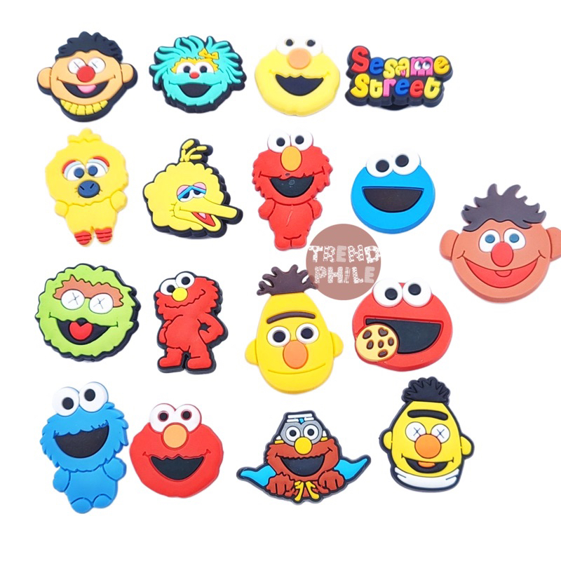 NEW Crocs Jibbitz Charms Sesame Street Series jibbitz Set crocs jibbitz ...