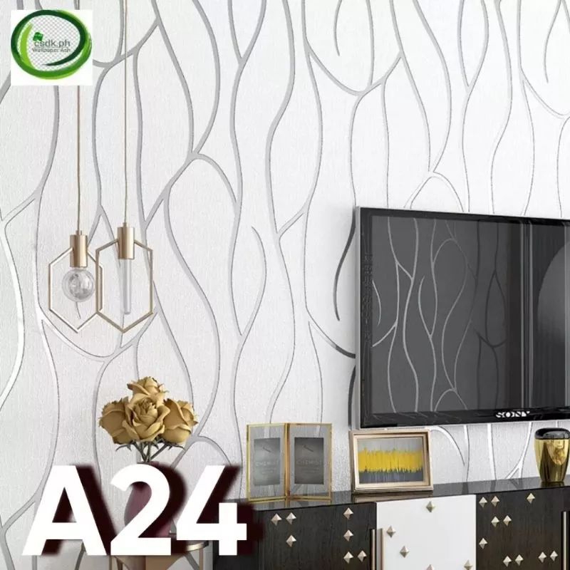 DIY LIVING ROOM DESIGN PVC WALLPAPER | Shopee Philippines