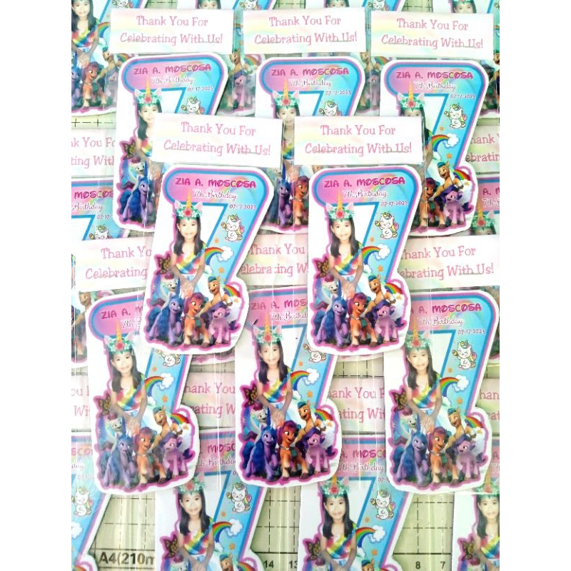 Number Shape Ref Magnet Souvenirs/Giveaways For Birthday, Christening ...