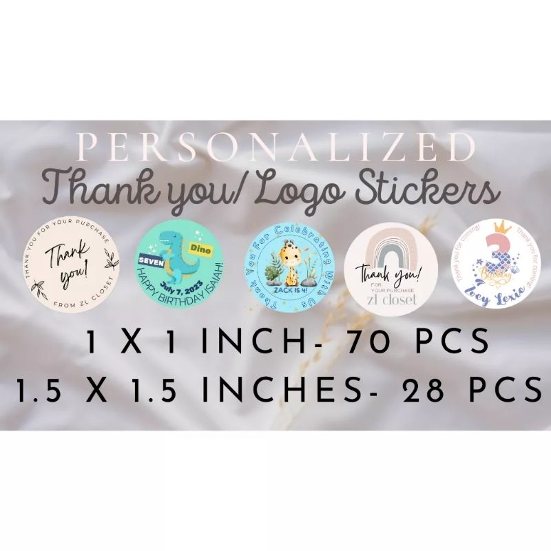Personalized Logo Thank you stickers | Shopee Philippines