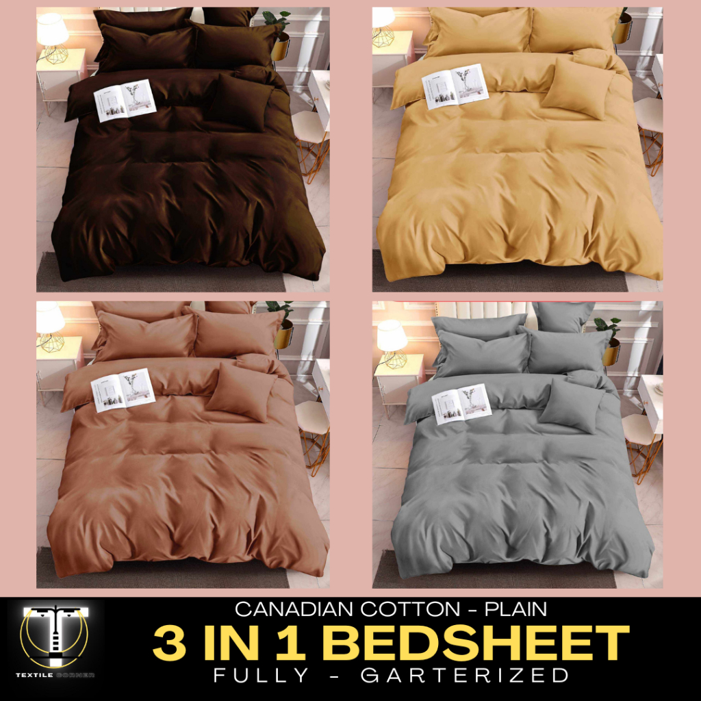 TEXTILE CORNER PH PREMIUM CANADIAN COTTON | PLAIN - FULLY GARTERIZED | ALL SIZES | Shopee ...