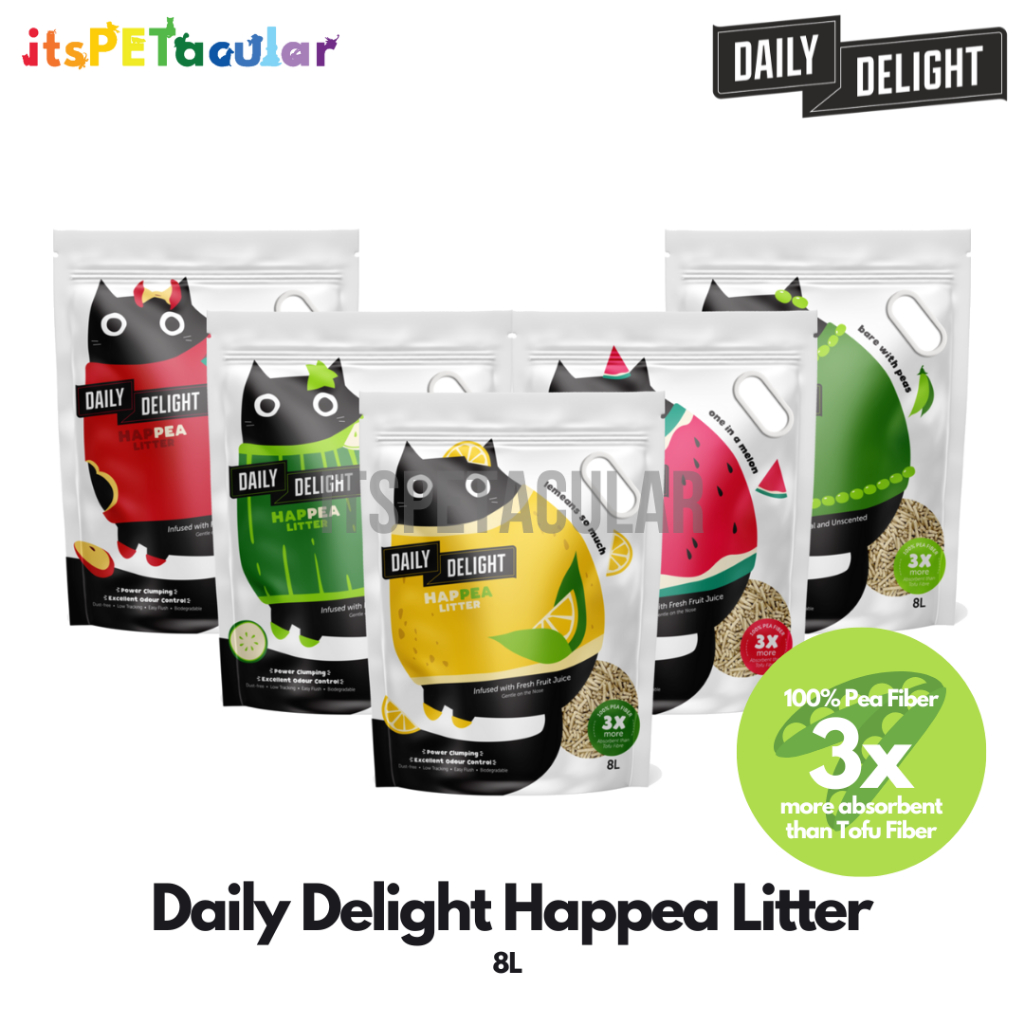 DAILY DELIGHT Happea Clumping Cat Litter 8L (3x More Absorbent than ...