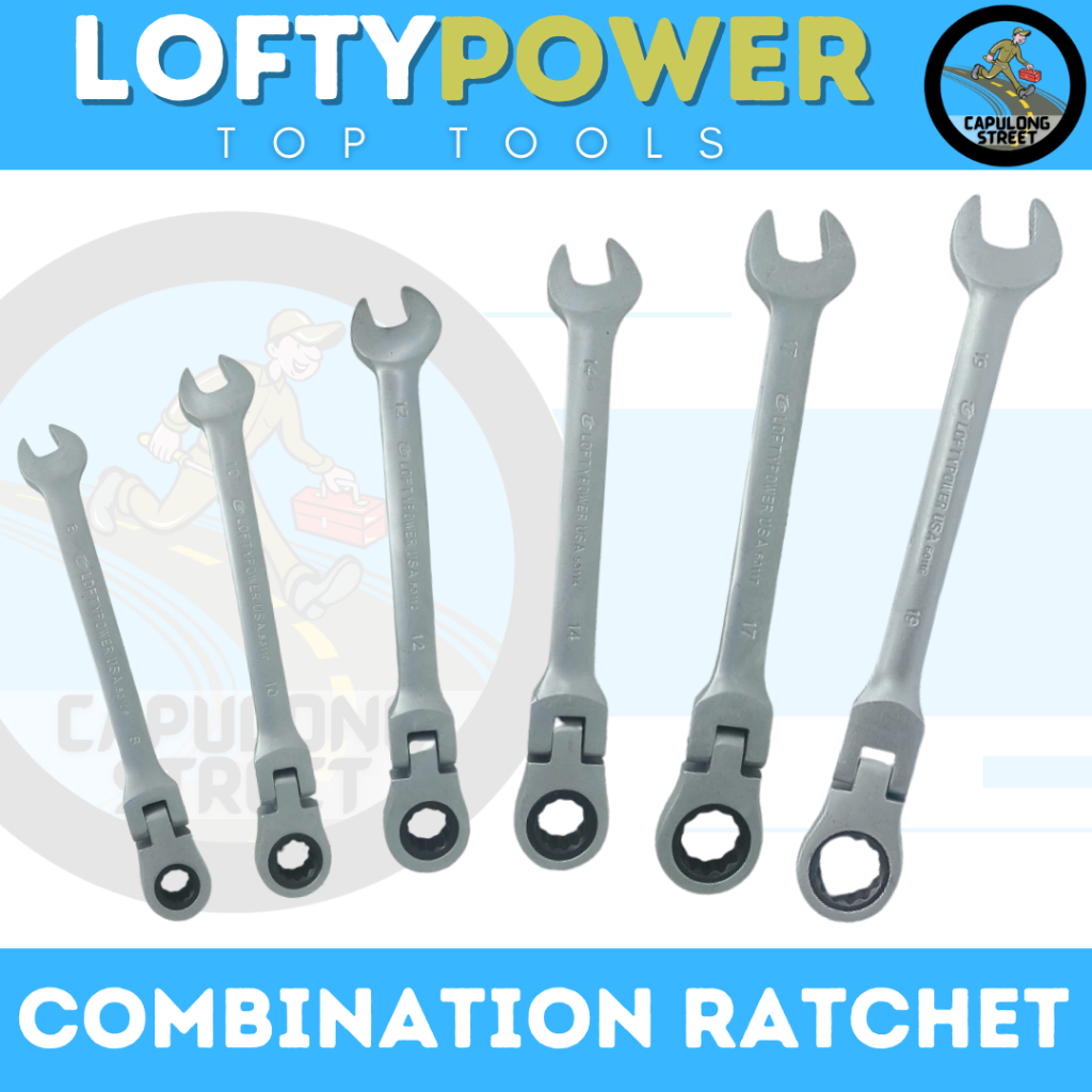 Capulong Street Lofty Combination Ratchet 8mm upto 19mm with Variation CR-V High Quality Tool ...