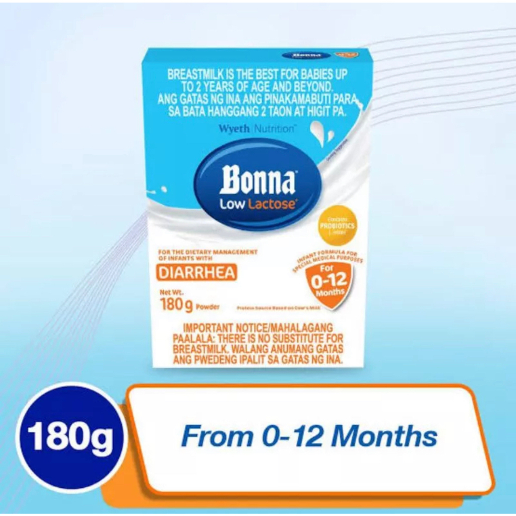 BONNA LOW LACTOSE Infant Formula for 0 to 12 months 180g | Shopee ...