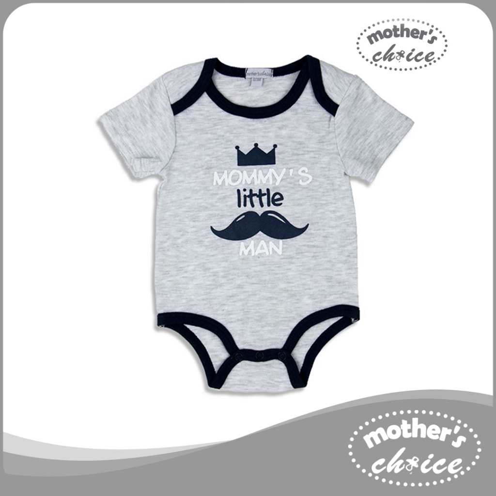 Mother's Choice 1 Pack Onesie Bodysuit Mommy'S Little Man It1438 | Shopee Philippines