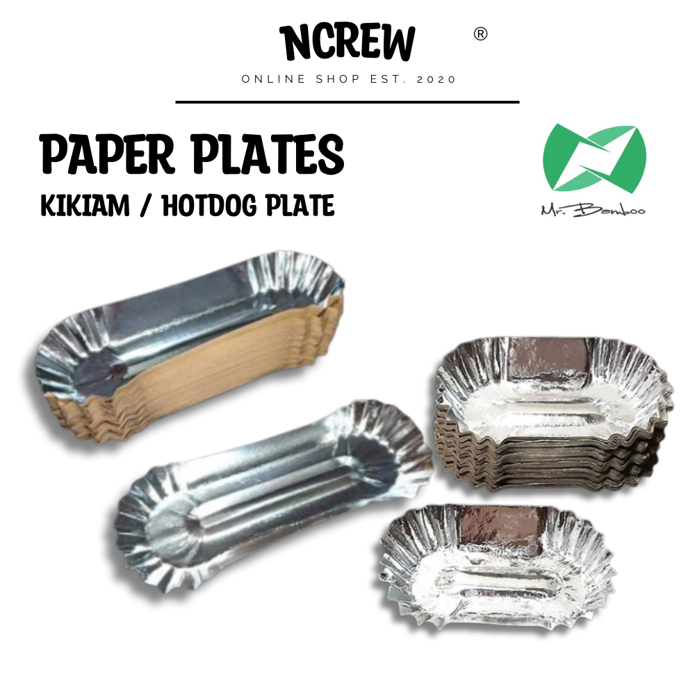 25pcs Paper Meal Plate / Paper Plates #9 / KiKiam Hotdog | Shopee ...