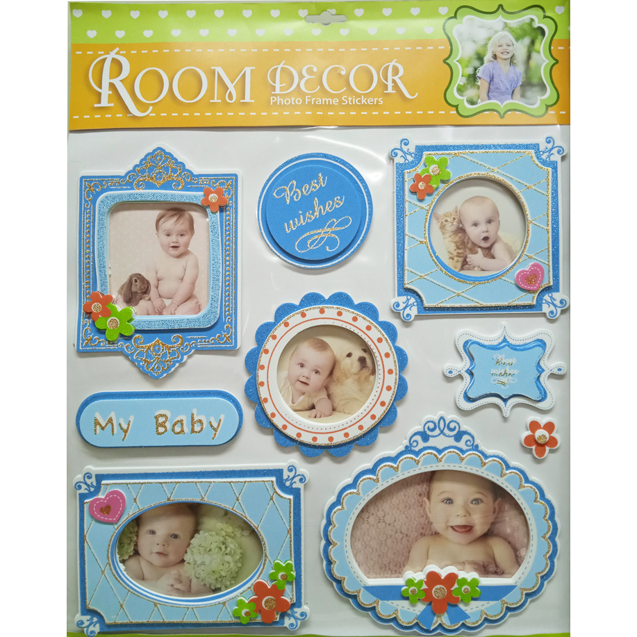 Photo Frame Stickers Blue | Shopee Philippines