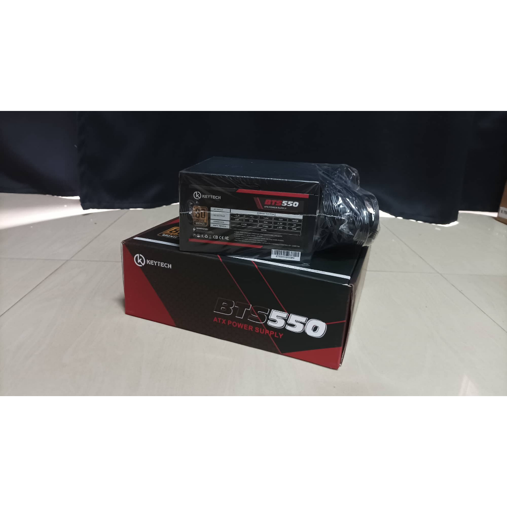 Keytech BTS 550w 80+ Bronze TR PSU Bnew orig powersupply 1yr warranty ...