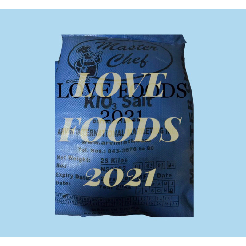 IODIZED SALT 25kgs/bag (Masterchef) | Shopee Philippines