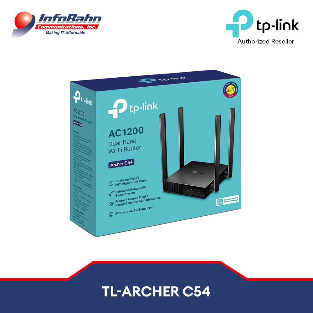 TP-Link Archer C54 Dual Band AC1200 Wi-Fi MU-MIMO Easy Set Up 3-In-1 ...