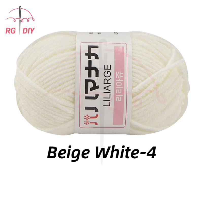 【IN STOCK】4 Plys 25g Super Soft Milk Cotton Yarn Smooth Fiber Knitting ...