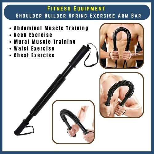 Fitness Equipment Shoulder Builder Spring Exercise Arm Bar Bicep Blaster Spring Grip Rod by Pat ...