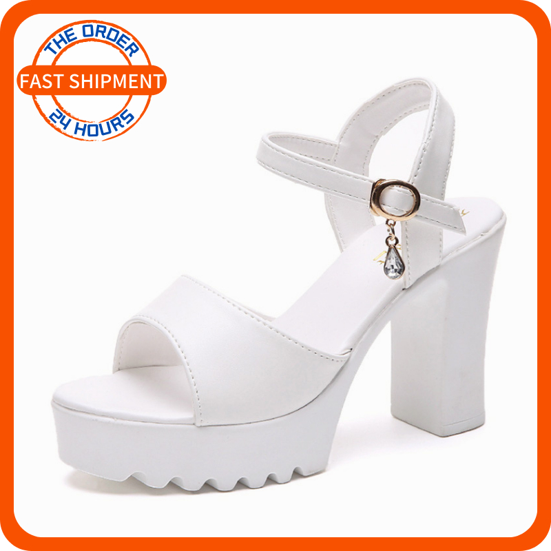 Qs Korea Bestseller Women Fashion Block Heels Hot Mules Ballroom Sandals Shopee Philippines