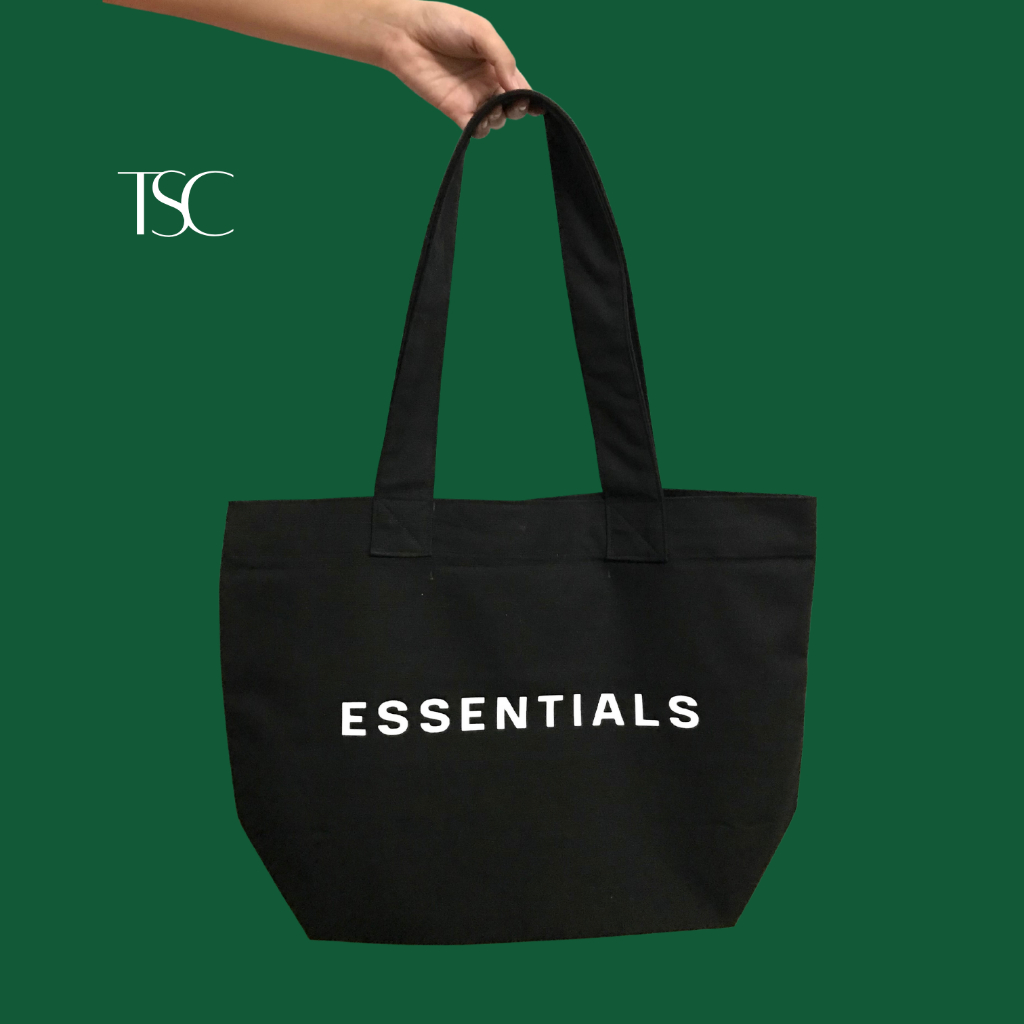 Essentials Tote in Black (Premium Quality Canvas) | Shopee Philippines